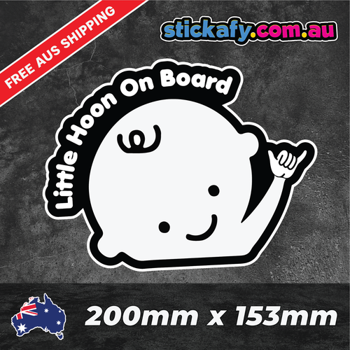 Little Hoon on Board Sticker Funny Laptop Car Window Bumper 4x4 Ute JDM ...