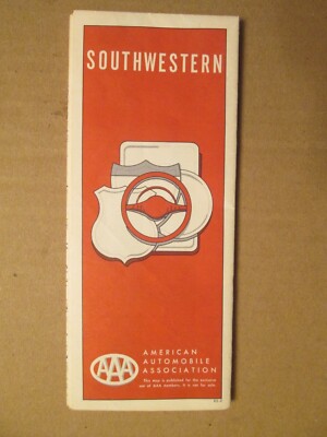 AAA American Automobile Association Map of Southwestern United States ...