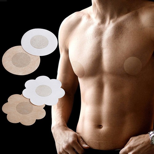 50 PCS Satin Black Flower Breast Cover Sticker Bra Pad Patch Self ...