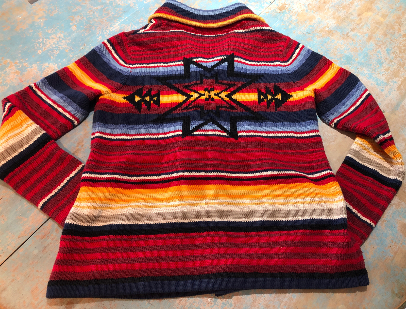 54. Pendleton southwestern Aztec serape shawl cardig… - Gem