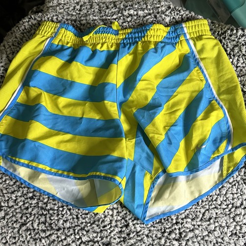 Nike DRI FIT Striped Running Shorts Women's MEDIUM | eBay