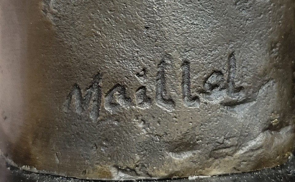 Signed Maillol Nude Girl Torso Bronze Sculpture Statue Abstract ...