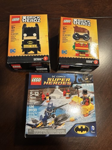 Brickheadz Batman (41585) and Robin (41587) RETIRED and Lego Set Bundle ...