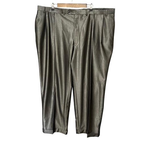 Sean John Y2K Mens Dress Pants Pleated Front Metallic Silver Gray ...