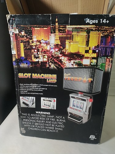 Vintage Vegas Jackpot Working Slot Machine Lamp Sounds Lights Use Real ...