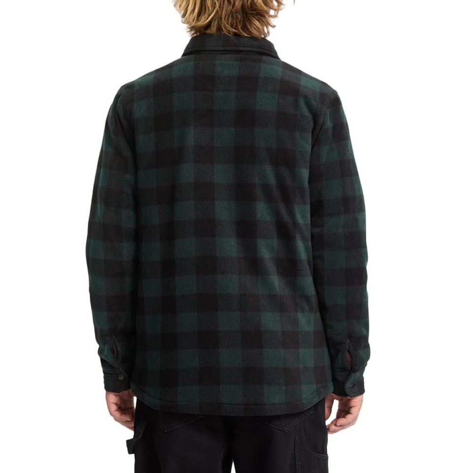 Volcom Bowered Fleece L/S Overshirt - Scarab | eBay UK