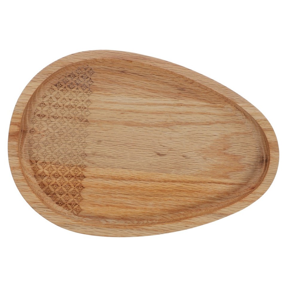 Serving Wooden Tray Oval Shaped Rustic Wood Plate Large Decorative ...