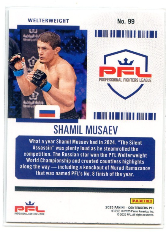 2025 Panini Contenders PFL Debut SHAMIL MUSAEV #99 SEASON TICKET | eBay