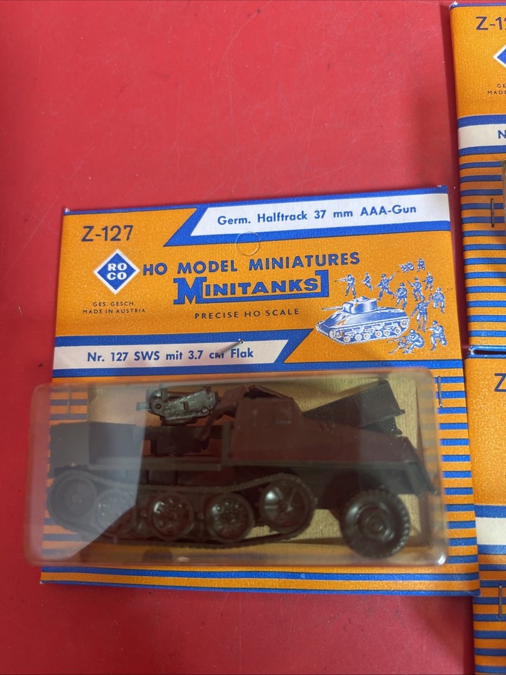 Roco HO German SWS Halftrack with 37mm AA Gun - Z-127 | eBay