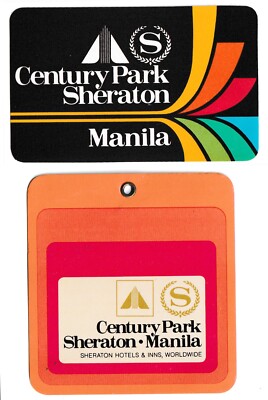 Hotel Century Park Sheraton MANILA Philipines - vintage luggage label ...