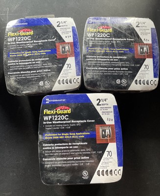 NEW IN PACKAGE INTERMATIC FLEXI GUARD RECEPTICAL COVER WP1220C All 3 ...