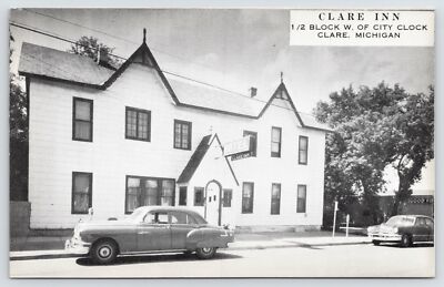 Clark MI~Clark Inn Motel~1940s Two-Door Sedan~Covered Entrance~Hot ...