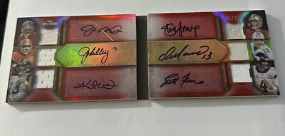 2012 Topps Triple Threads QB Booklet Auto Montana Elway Marino Warner ...