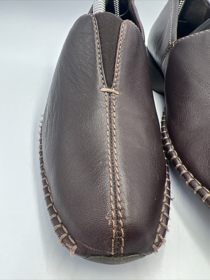 Timberland Shoes Womens 8.5 M Comforia Brown Leather Slip On Loafer ...