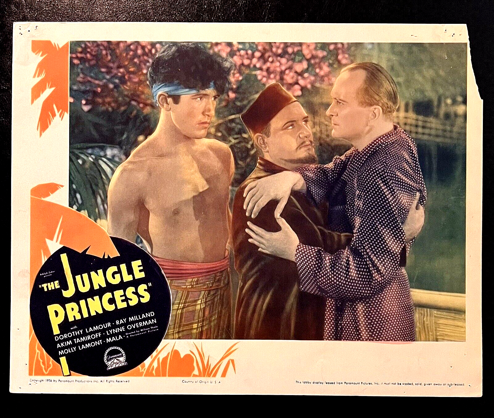 THE JUNGLE PRINCESS 1936 ORIGINAL LOBBY CARD, DOROTHY LAMOUR, RAY ...