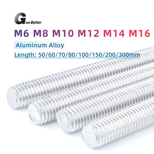M6 M8 M10 M12 M14 M16 Aluminium Allthread Fully Threaded Bar Rod ...