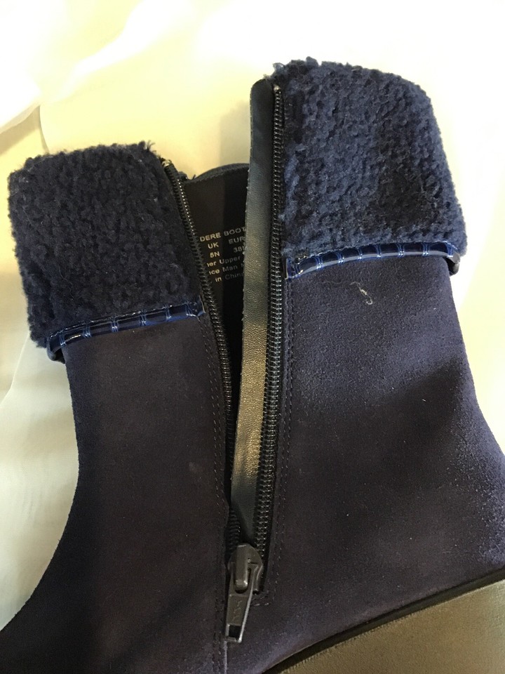 Women's Hush Puppies Waldere bootie Suede faux fur fleece boot NEW size ...