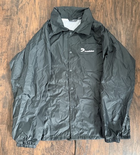 Dominion Energy Adult XL Button Up Employee Issued Black Windbreaker ...