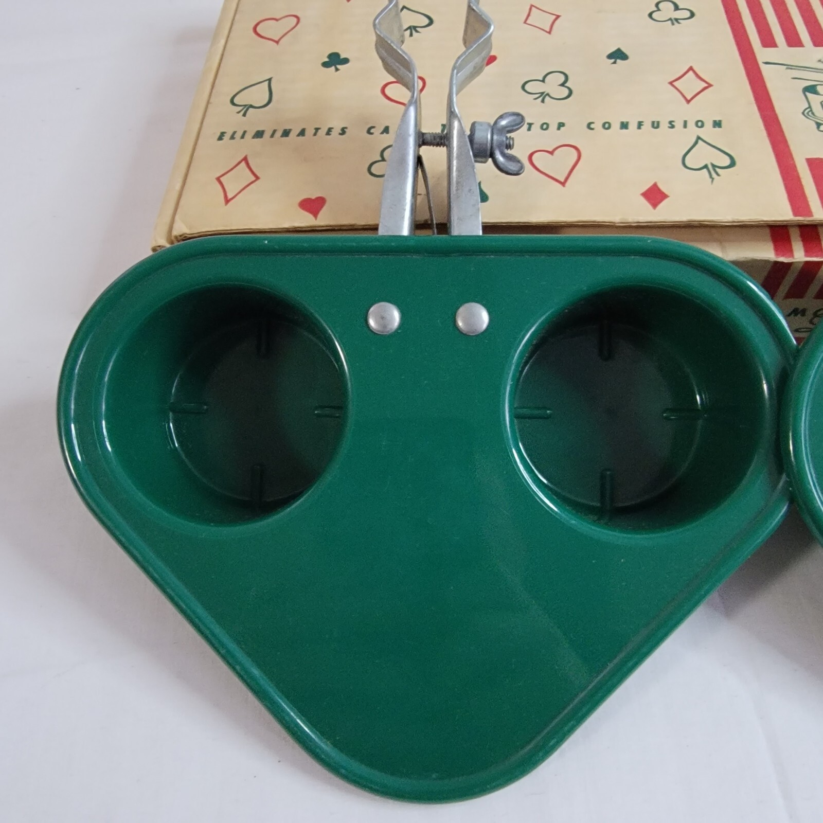 VTG 2 Card Partners 1950's Card Table Drink Cup Holders by Monogram ...