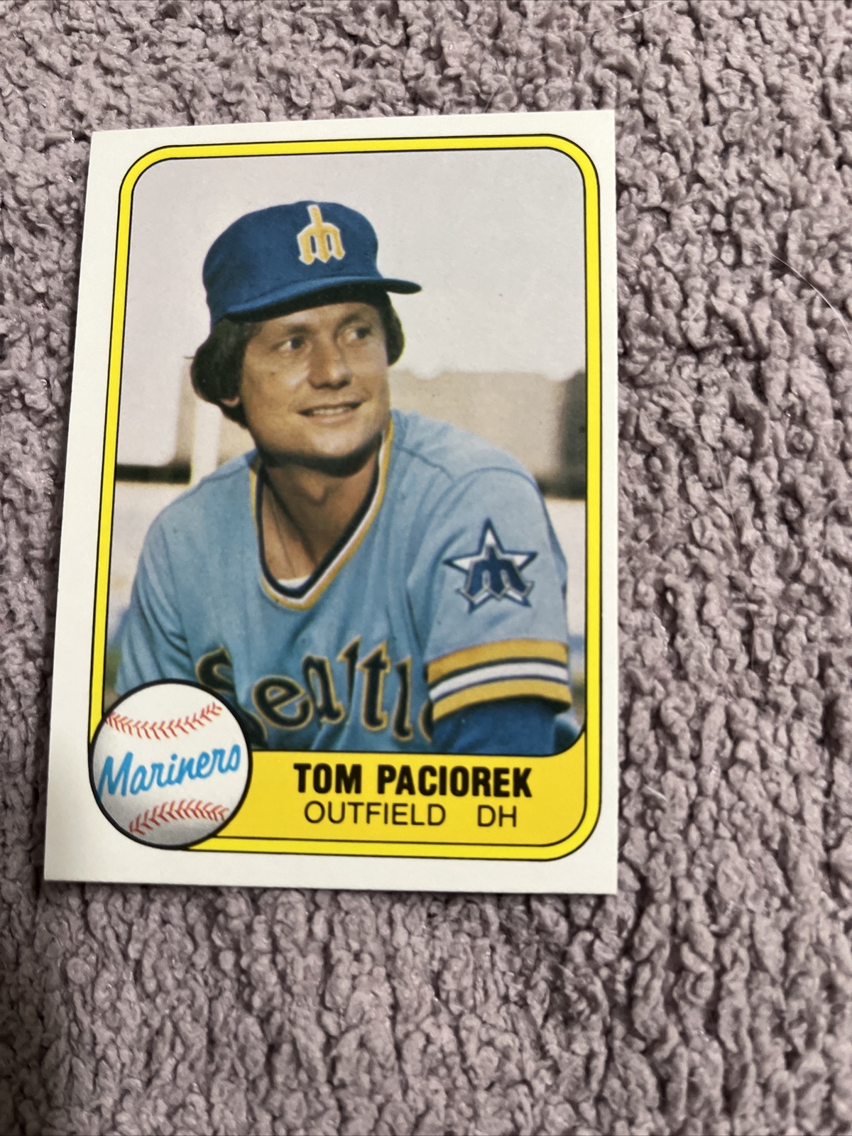 1981 Fleer Seattle Mariners Baseball Card #614 Tom Paciorek | eBay