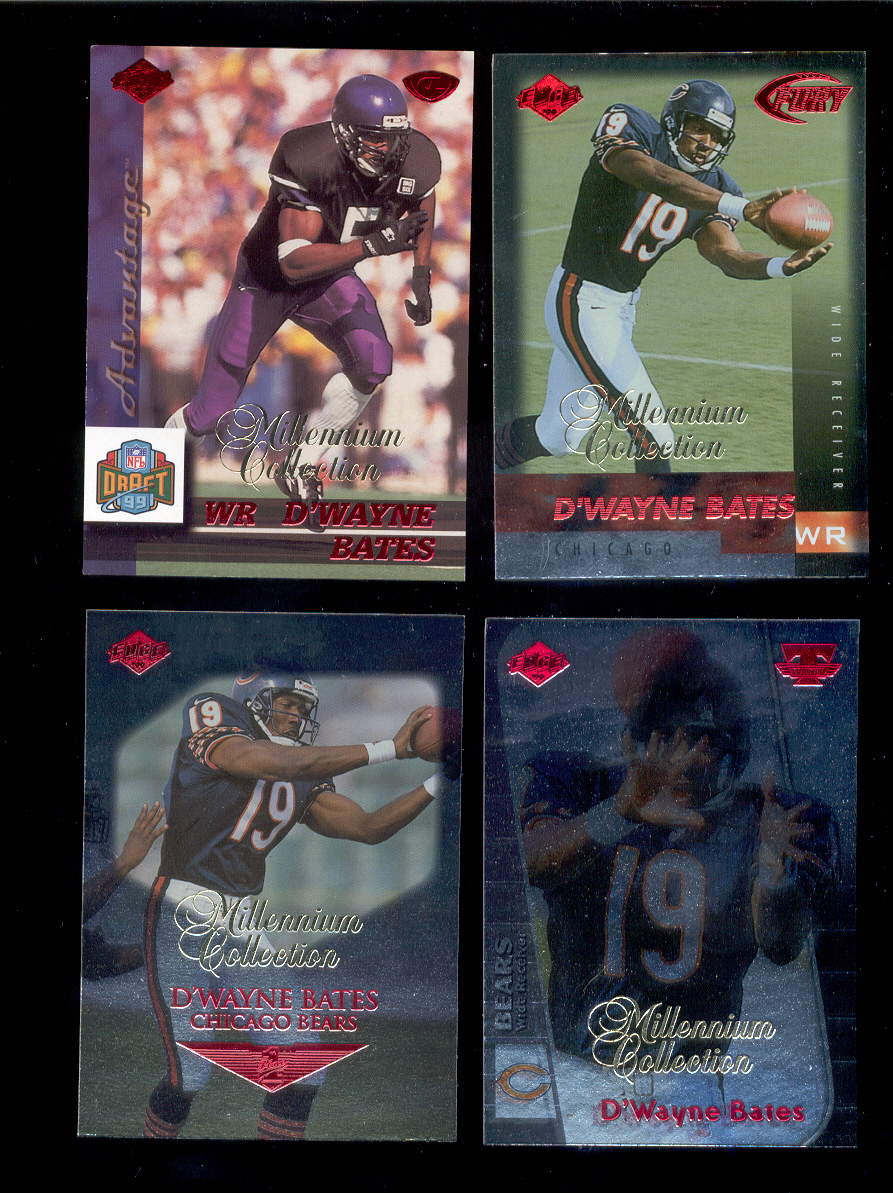 1999 Collectors Edge D'WAYNE BATES Chicago Bears MILLENNIUM Rookie Card ...