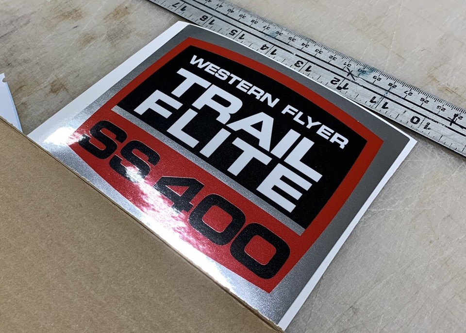 Western Flyer SS400 mini bike frame fork plate decal sticker | eBay