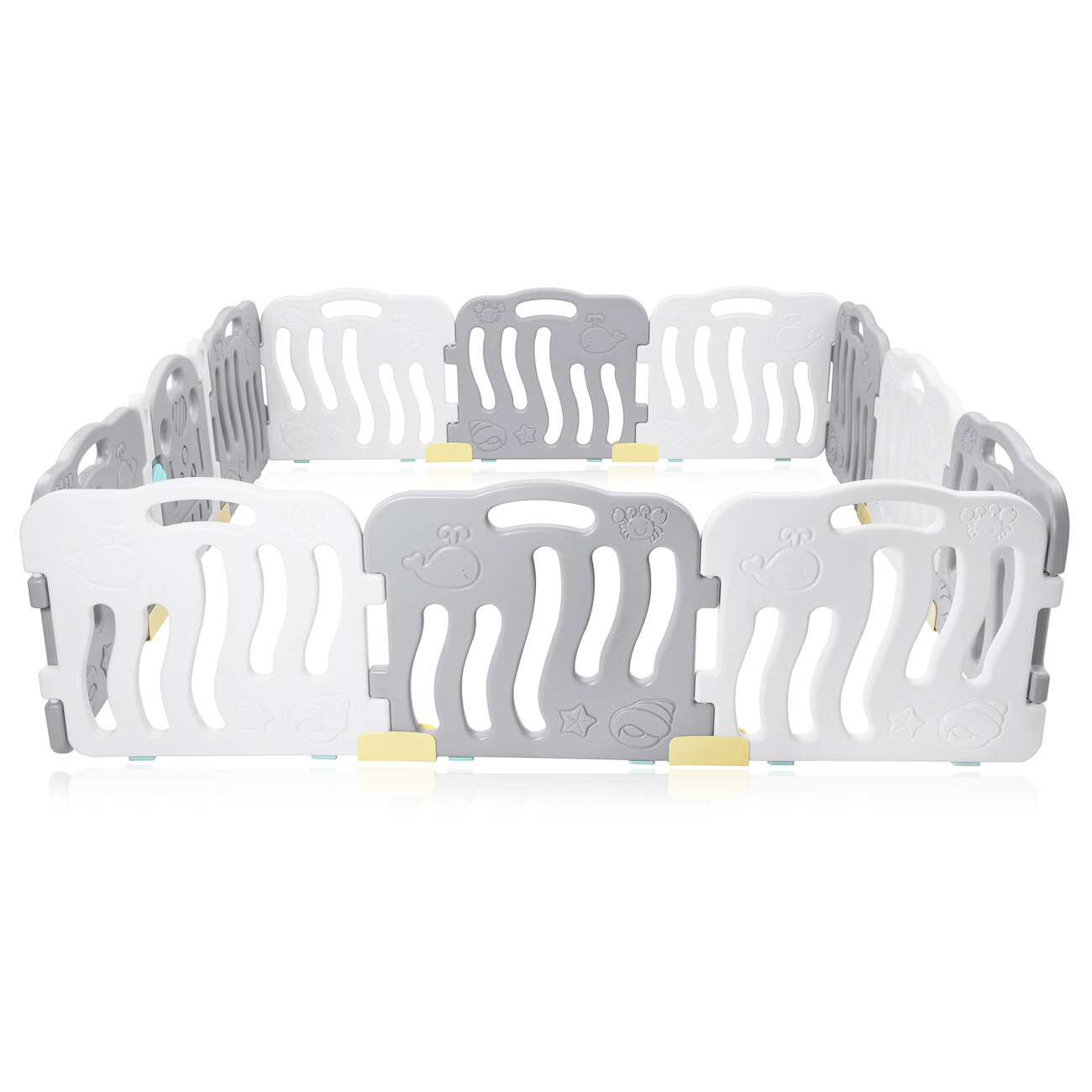 Baby Vivo Playpen Plastic Play Pen Foldable Portable Room Divider Child ...