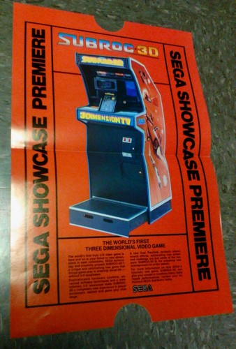 Sega SUBROC 3D Arcade Video Game flyer- good original--folds out!! | eBay