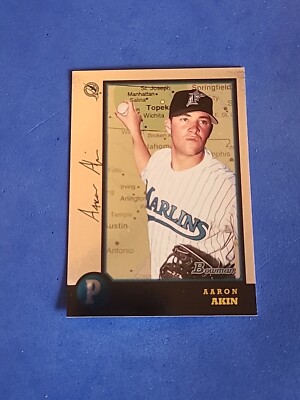1998 Aaron Akin Bowman #128 International Parallel | eBay