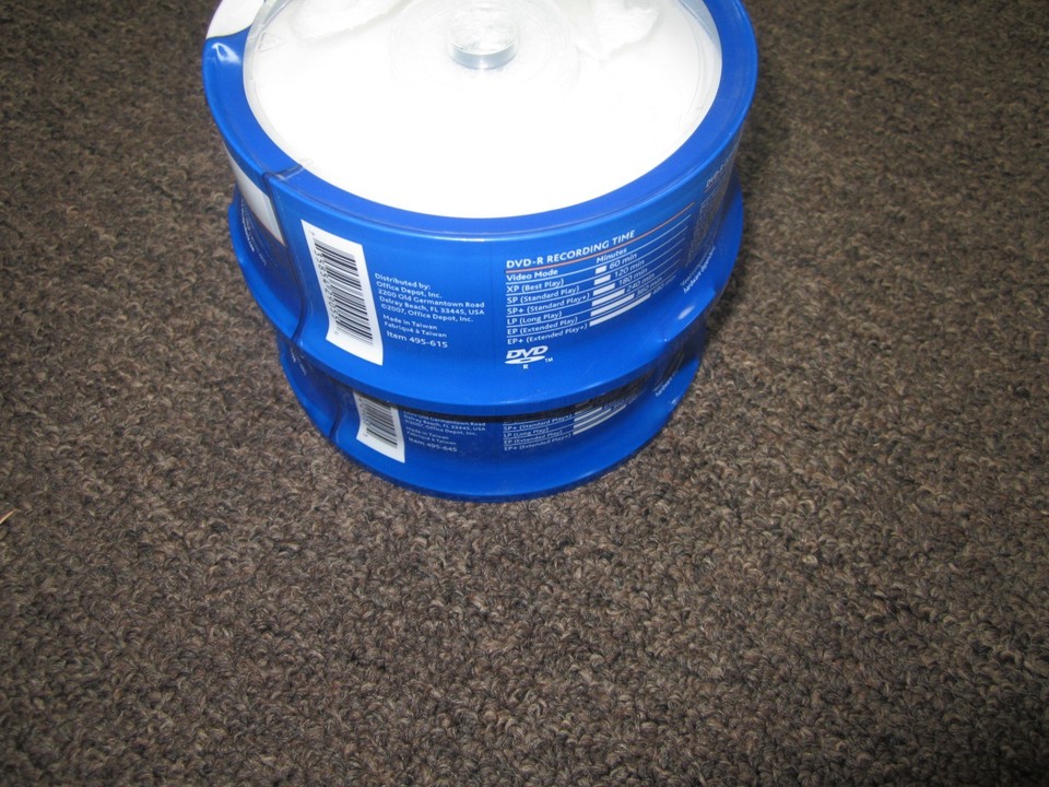 LOT OF 2 x New ativa PRINTABLE 1(DVD-R) 1(DVD+R) 25 Pack 16x 4.7GB 120 ...