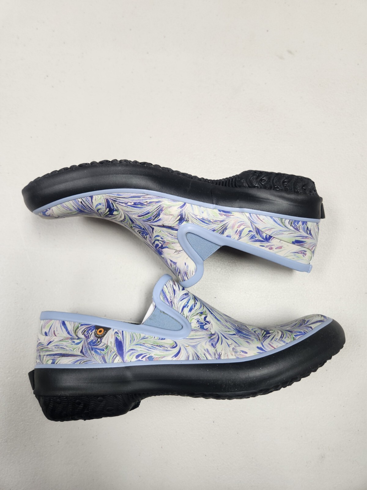 NIB BOGS Womens Patch Slip on Garden Clog Shoes Waterproof Rubber ...