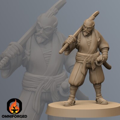 Samurai Miniature Ronin Warrior Mini Dungeons and Dragons Mini DnD 5e ...