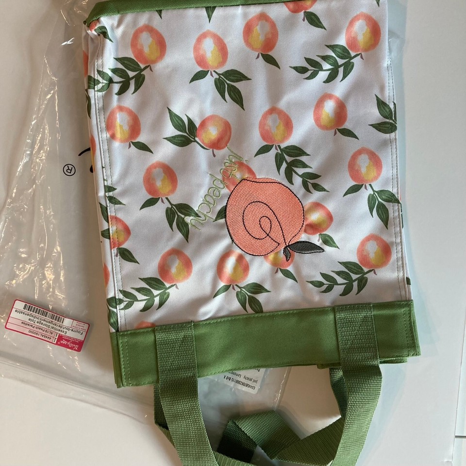 Thirty One 31 Essential Storage Tote - Peach Paradise w/ Embroidery | eBay