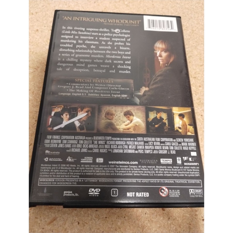 Murderous Intent (DVD, 2006, Blockbuster Exclusive) | eBay