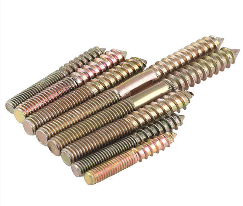 M6 M8 Wood Screw Threaded Studs Hanger Bolt Self Tapping Screw Color ...