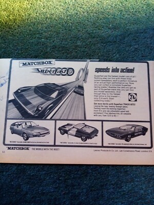 G1y Ephemera 1969 advert matchbox superfast track kits | eBay