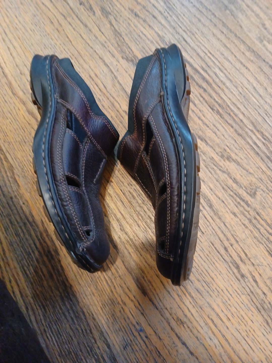 RJ Colt sandals,Graham built for life, brown Leather slides leather ...