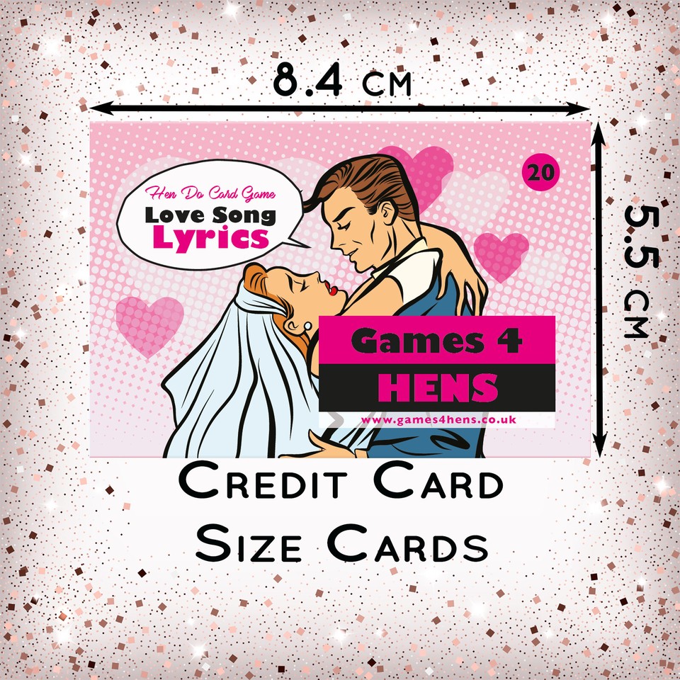 Love Song Lyric Hen Party Game Classy Hen Do Activity Music Lines Sing ...