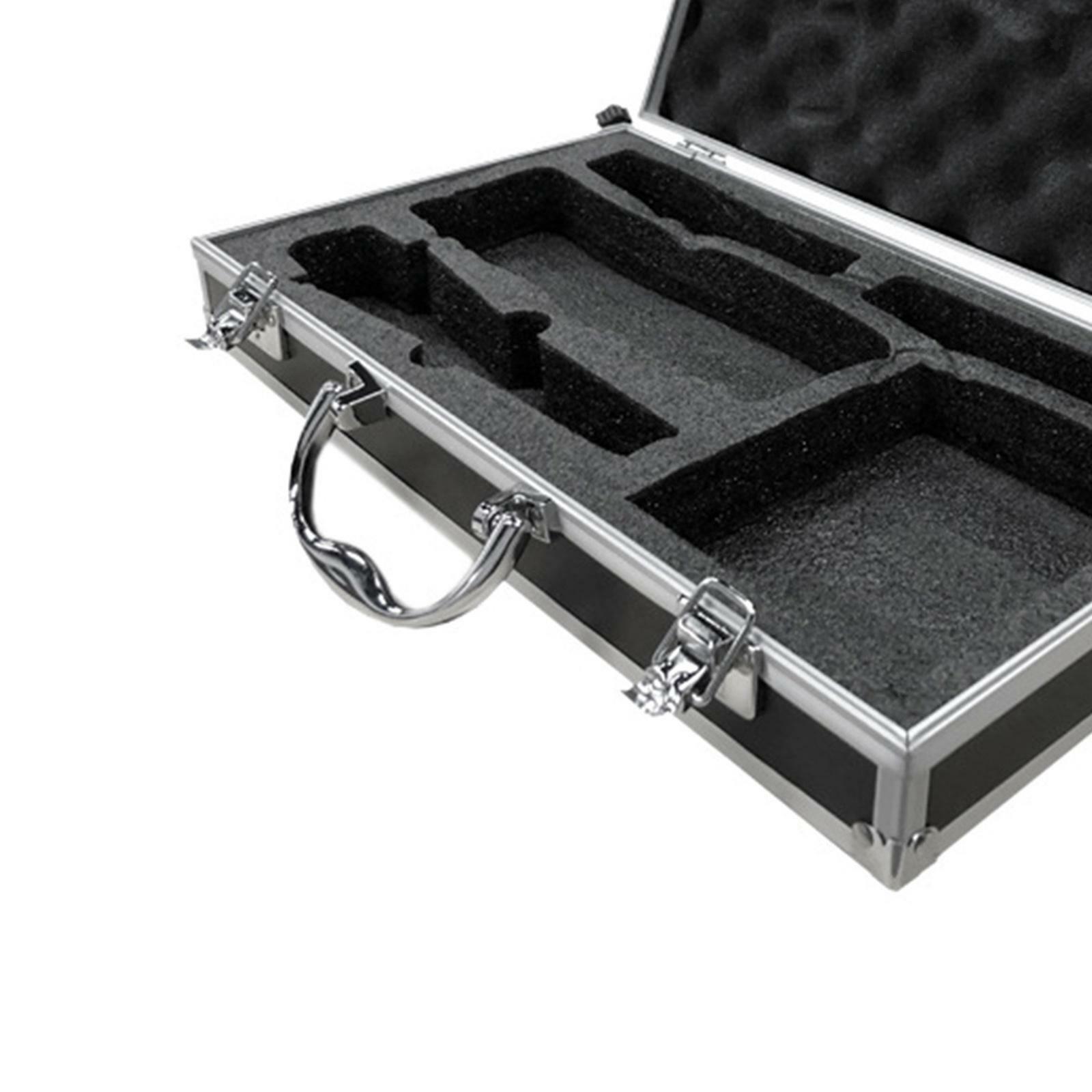 Aluminum Microphone Carrying Case Storage Mic Toolbox Compartment for ...