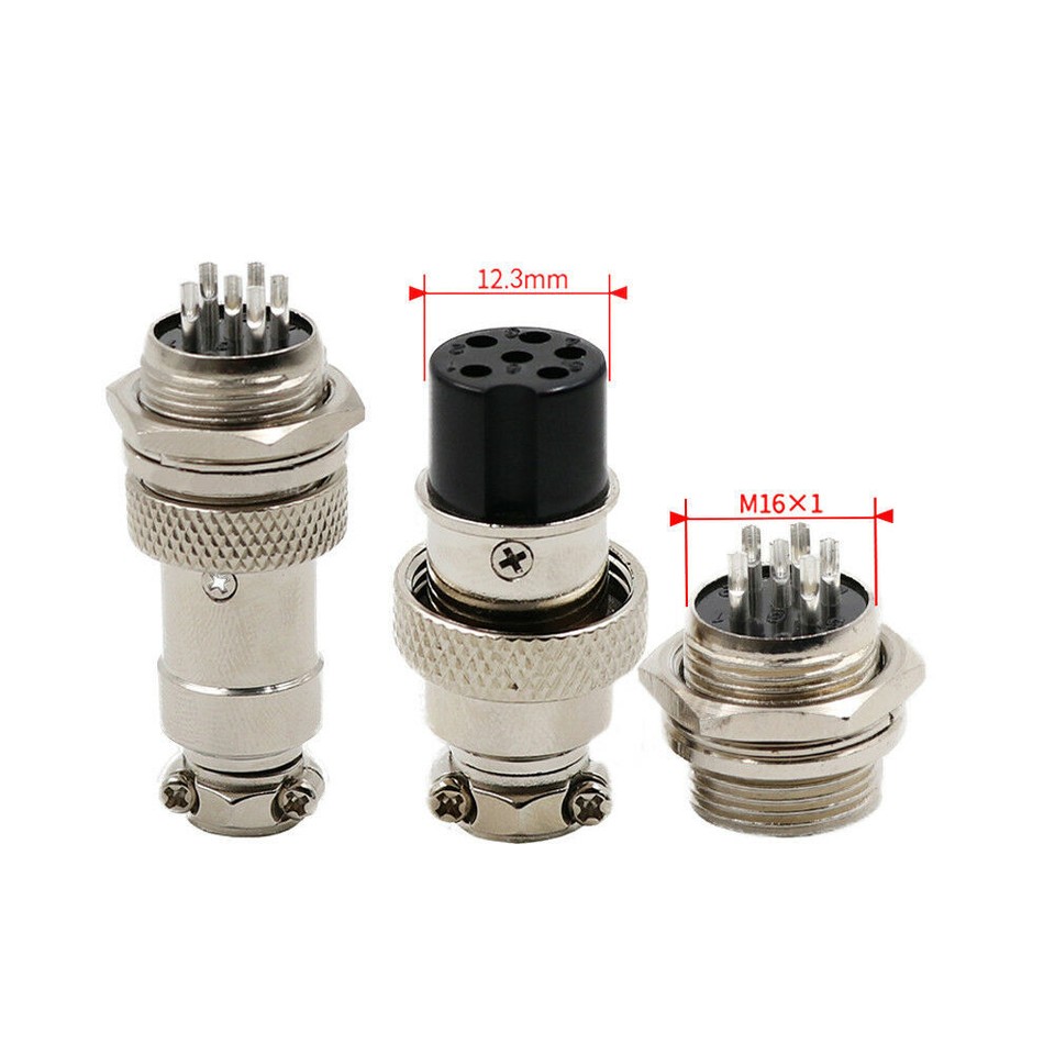 GX16 2-10Pin Screw Type Electrical Aviation Male Socket +Female Plug ...