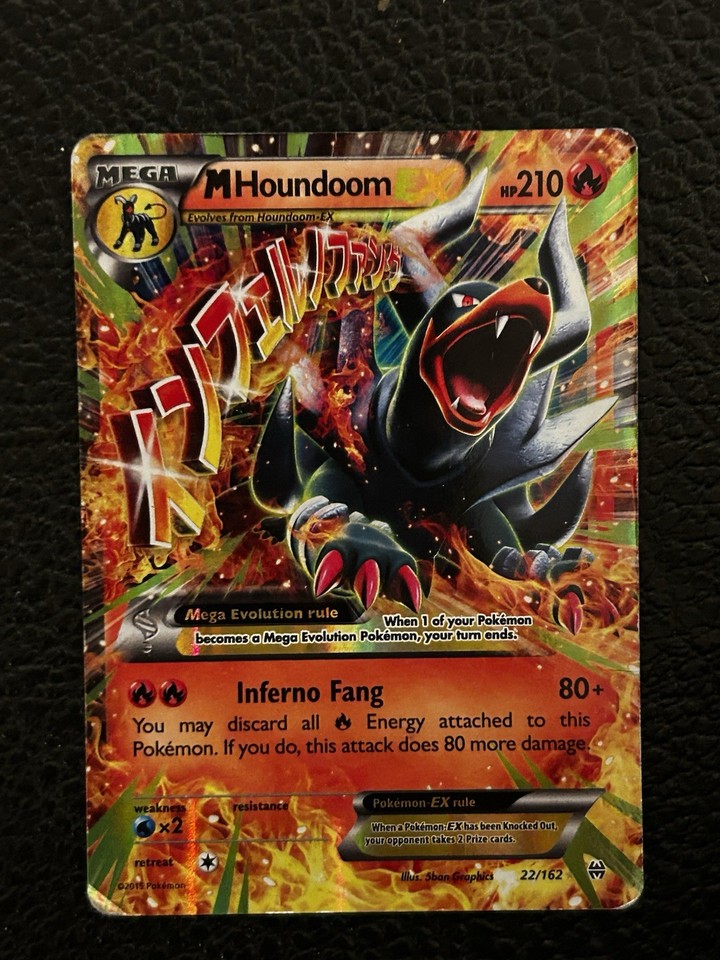Pokémon M Houndoom EX 22/162 BREAKthrough Holo Lot of 2 Pokémon TCG | eBay