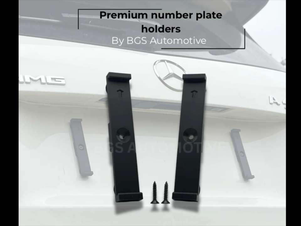 Number Plate Clips/holders for standard UK number plates (Push & Lock ...