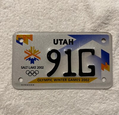 LICENSE PLATES UTAH M/C 91G OLYMPIC WINTER GAMES 2002 | eBay
