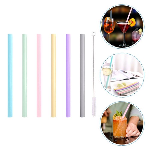 Silicone Milk Tea Straw Household Smoothie Reusuable Straws Child ...