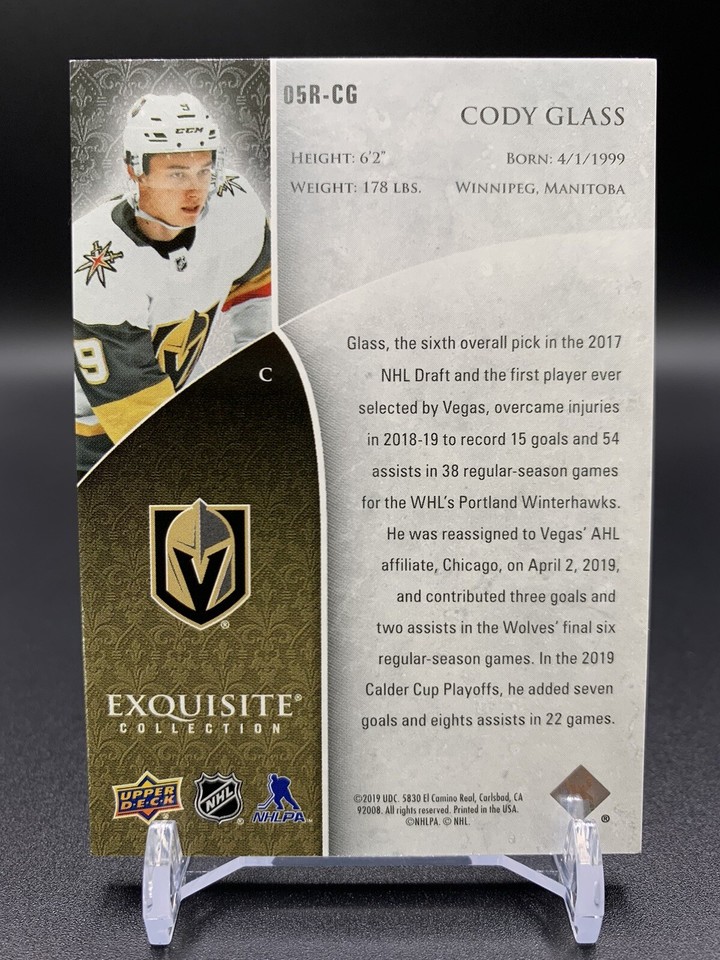 2019-20 Black Diamond Exquisite Collection /249 Cody Glass Rookie | eBay