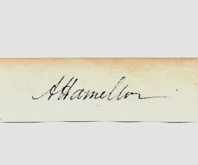 Alexander Hamilton Autograph Reprint On Genuine Original Period 1780s ...