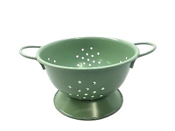 Deep Colander Strainer Handle Vegetable Pasta Rice Spaghetti Enamel UK ...