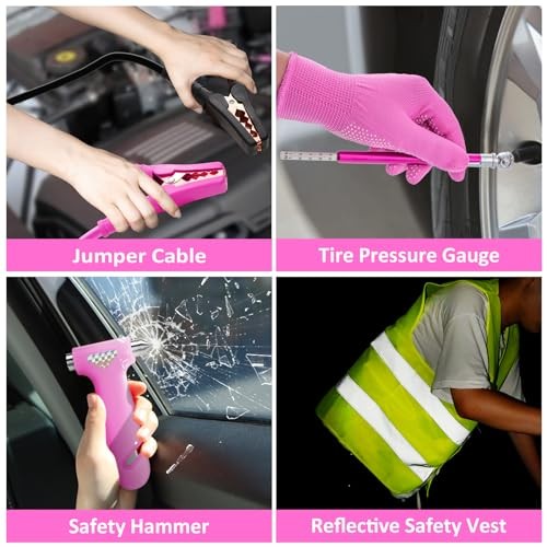 Car Roadside Safety Kit - 129pcs Winter Emergency Road Side Assistance ...