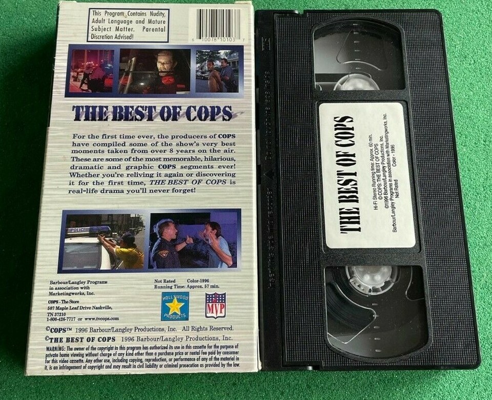 The Best Of Cops Uncensored VHS Tape 1996 ++ FREE DVD | eBay
