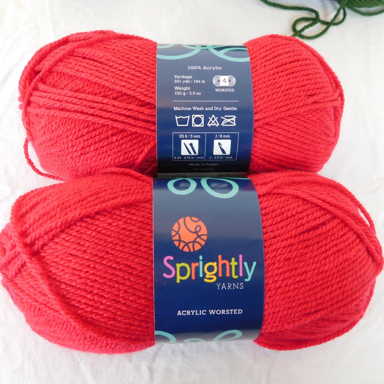 Sprightly Yarns Acrylic 6 Skeins Mini Holiday Stockings Knit Kit Red ...